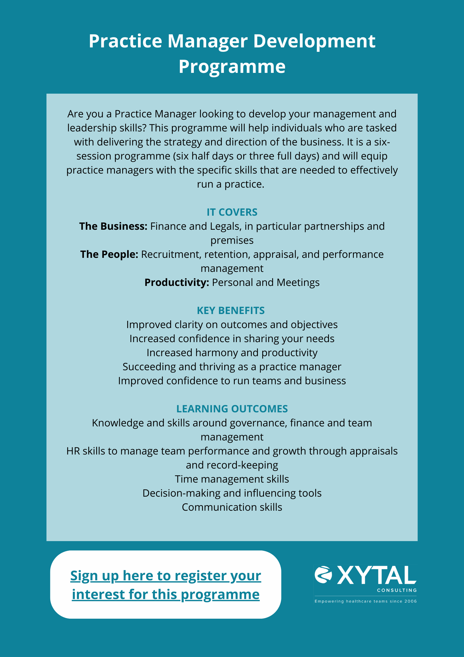 Xytal Leadership Programmes Brochure for Wandsworth 2022/23